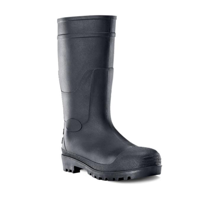 DOT Leo Black Steel Toe Cap Gumboot from FTS Safety
